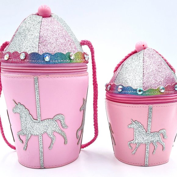 Accessories | Girls Leather Glitter Unicorn Carousel Kids Purse | Poshmark